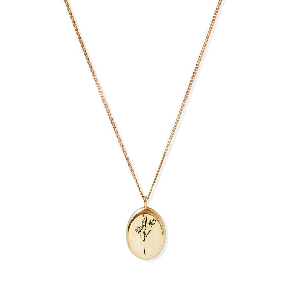 Gold Botanical Pendant