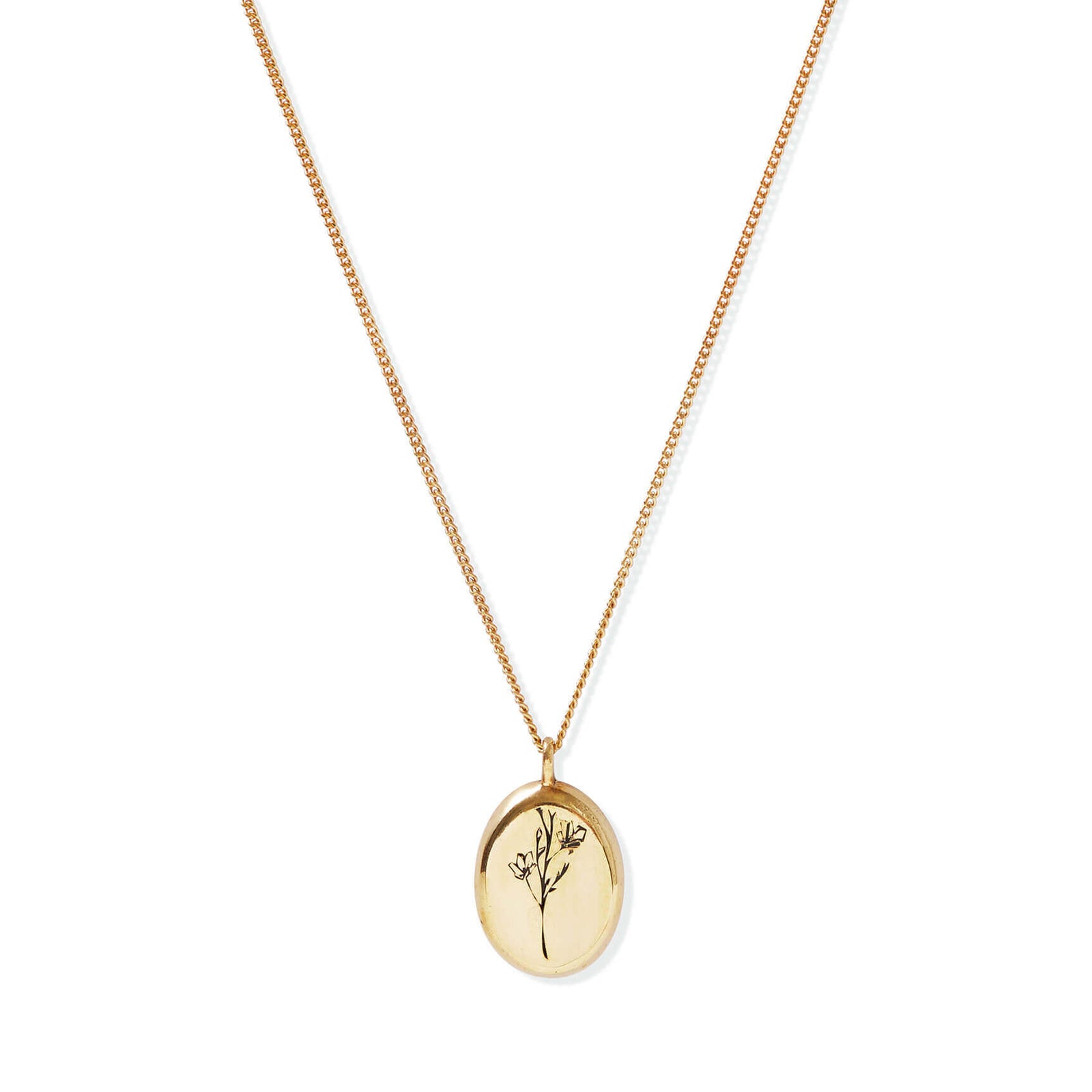 Gold Botanical Pendant