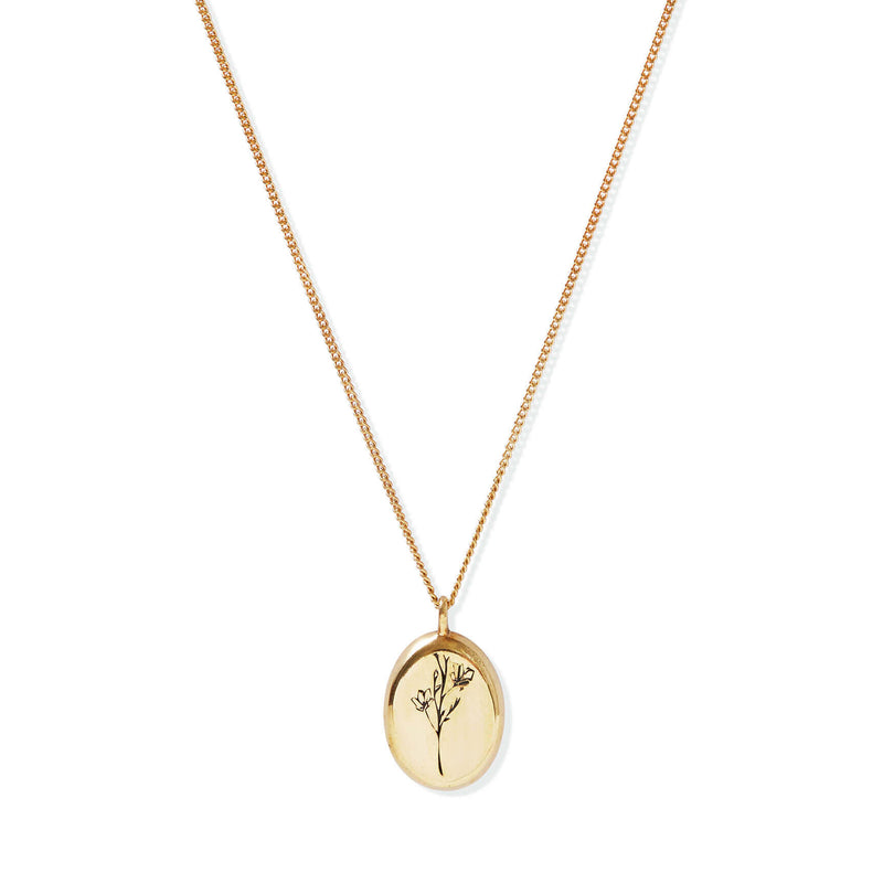 Gold Botanical Pendant